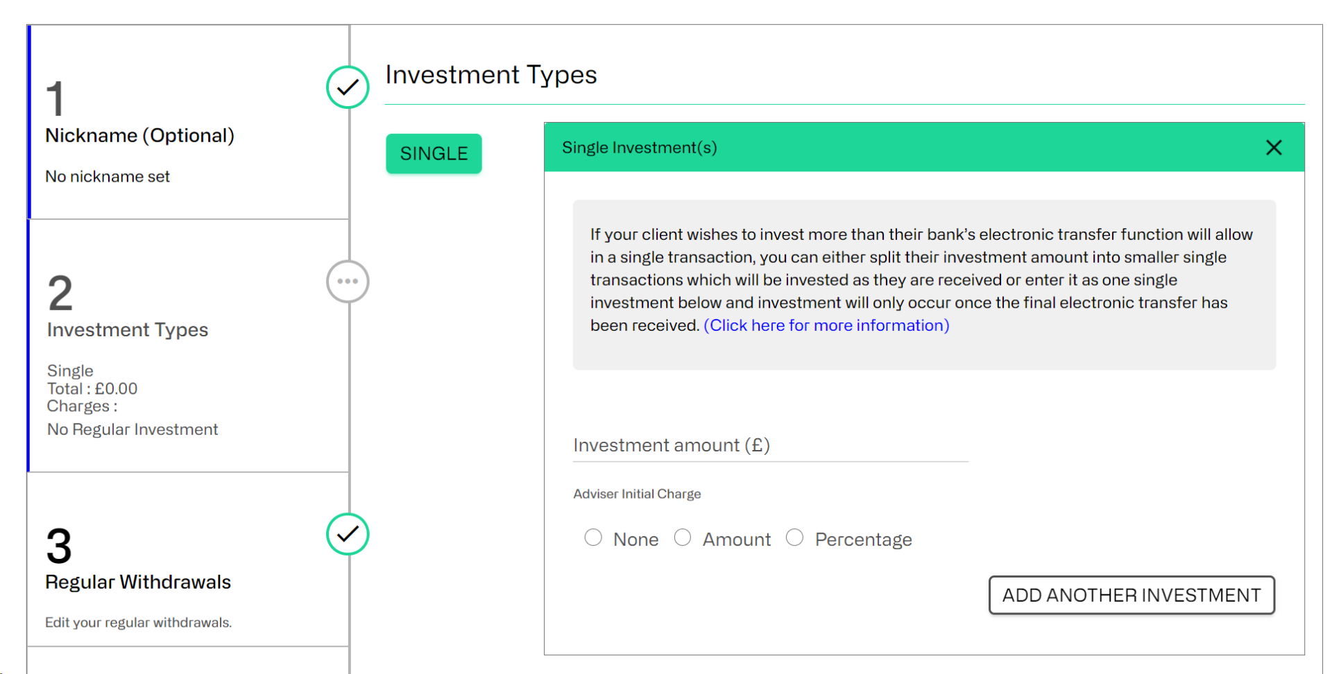 How to complete a top-up - Advisers